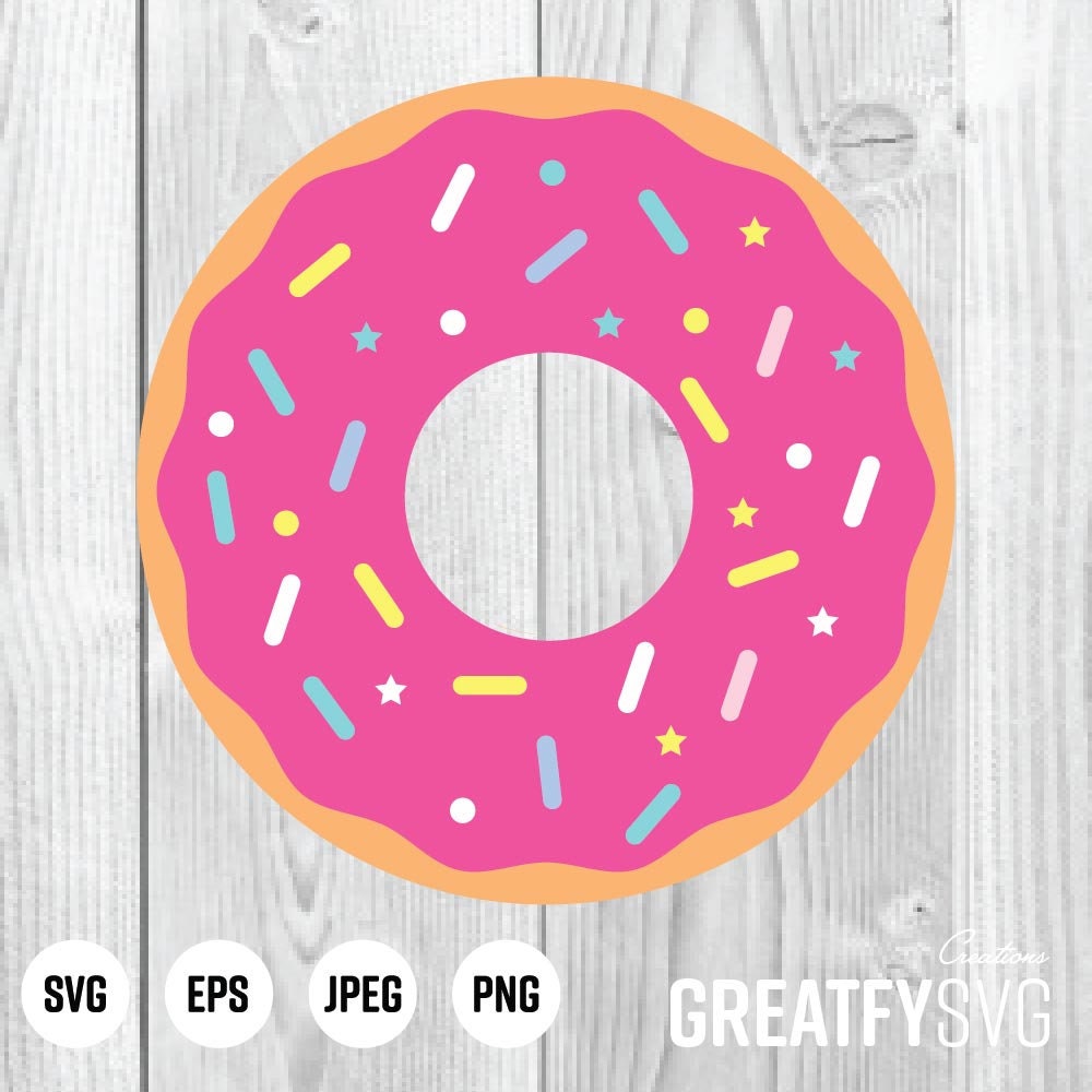 Donut SVG Doughnut SVG Cricut Cut Files Sprinkles Donut - Etsy