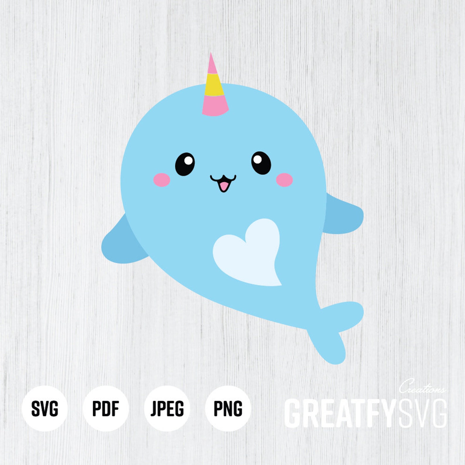 Narwhal SVG. Baby Narwahl Svg. Cricut Narwhal. Narwahl | Etsy