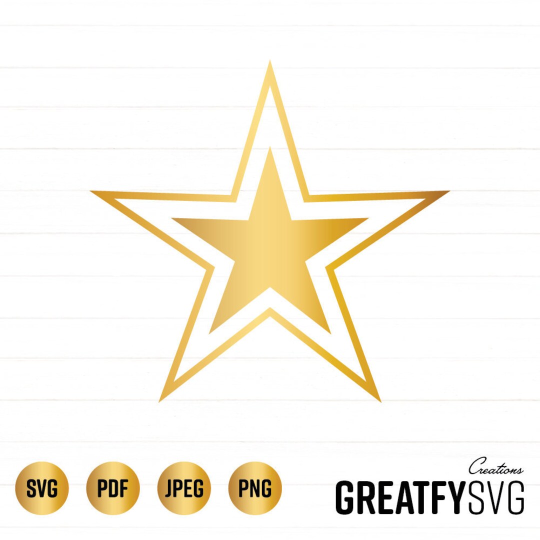 Star Svg. Golden Star Cut File. Gold Star Svg. Star Cutting - Etsy