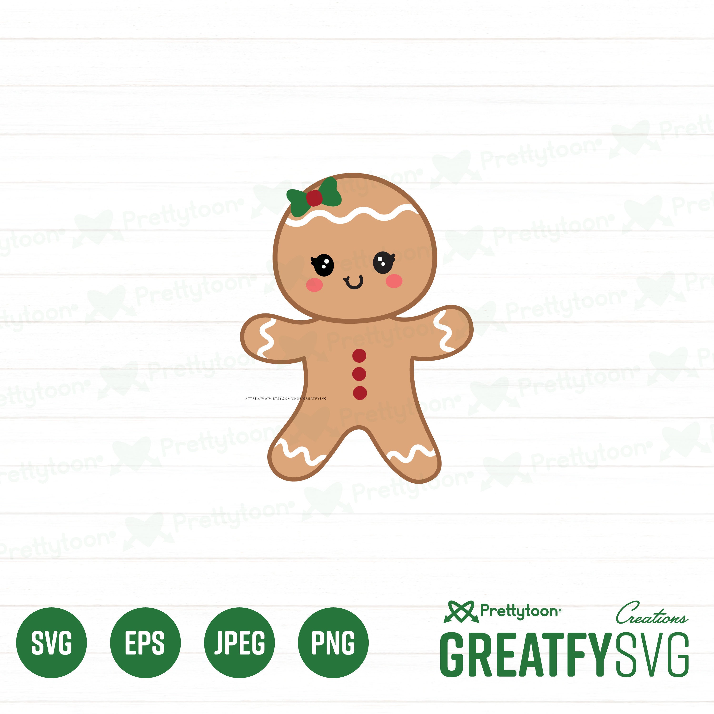 Christmas Gingerbread SVG File for Cricut Cut File Cut Files | Etsy
