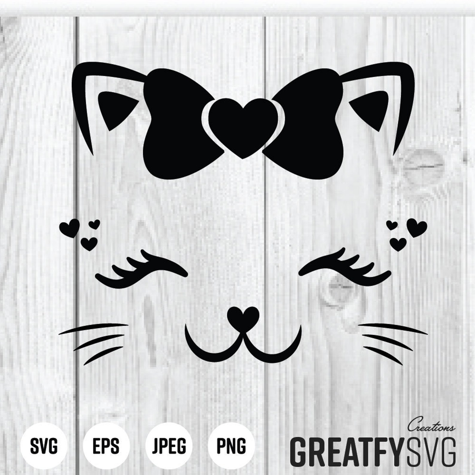 Cat SVG. Cat Face SVG. SVG. Meow Svg. Cat Clipart. Cat Cut File. Cat ...
