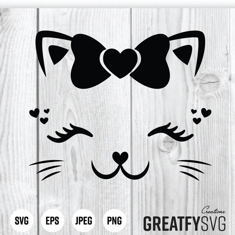 Cat SVG. Cat Face SVG. SVG. Meow Svg. Cat Clipart. Cat Cut | Etsy