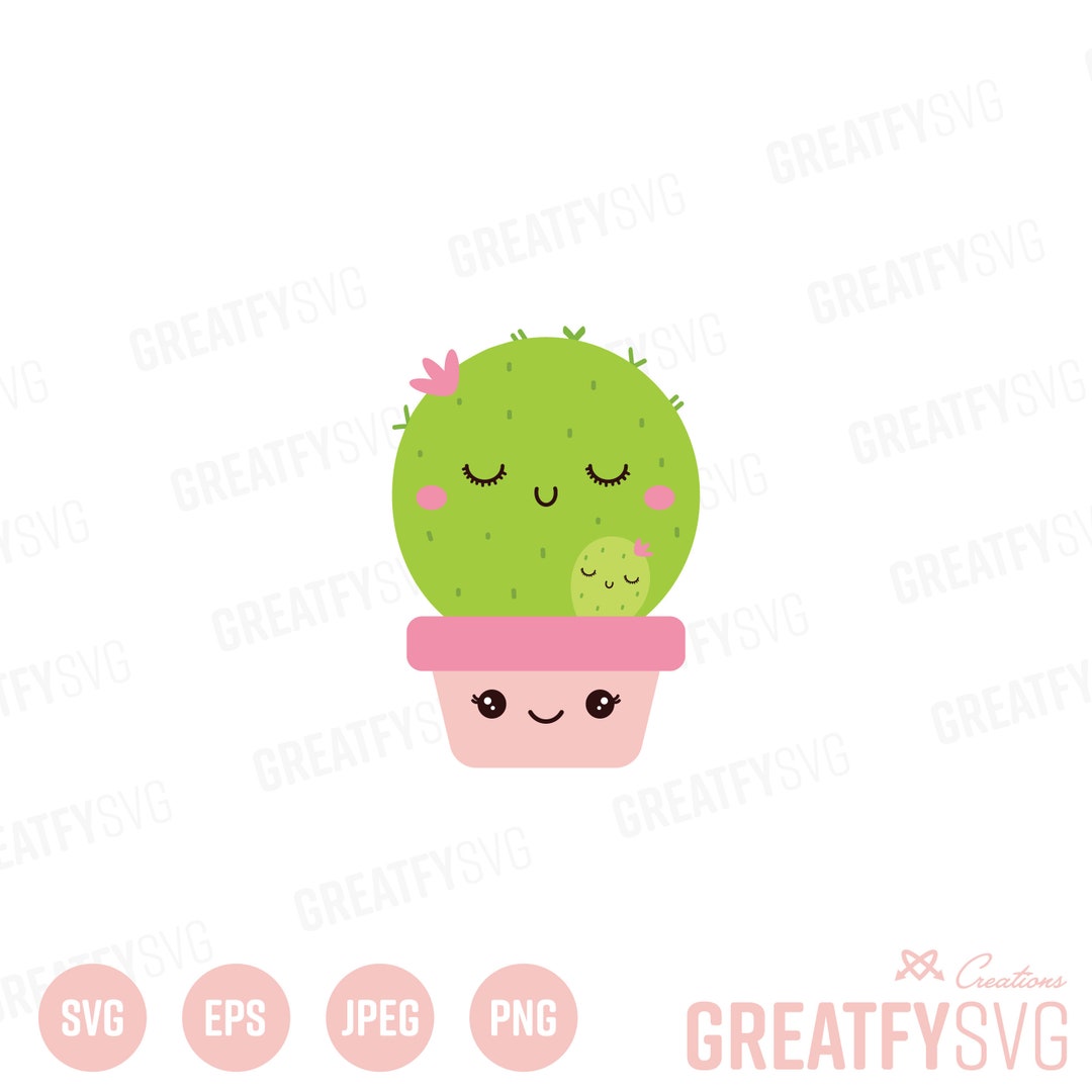 SVG. Cactus Svg Green Cactus Cute Cactus Design Svg Cricut Design Space ...