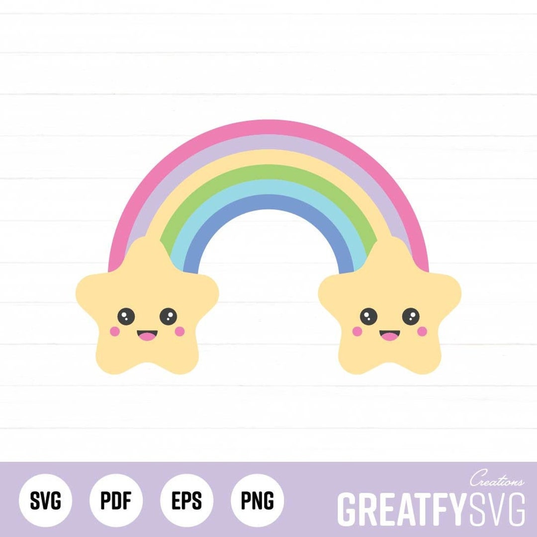 Rainbow Svg. Rainbow Star. Star Svg. Rainbow Clipart. Rainbow Vector ...