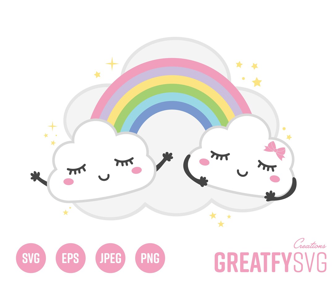 Rainbow Svg, SVG, Cut File Rainbow, Cloud Svg, Funny Svg, Cutting File ...