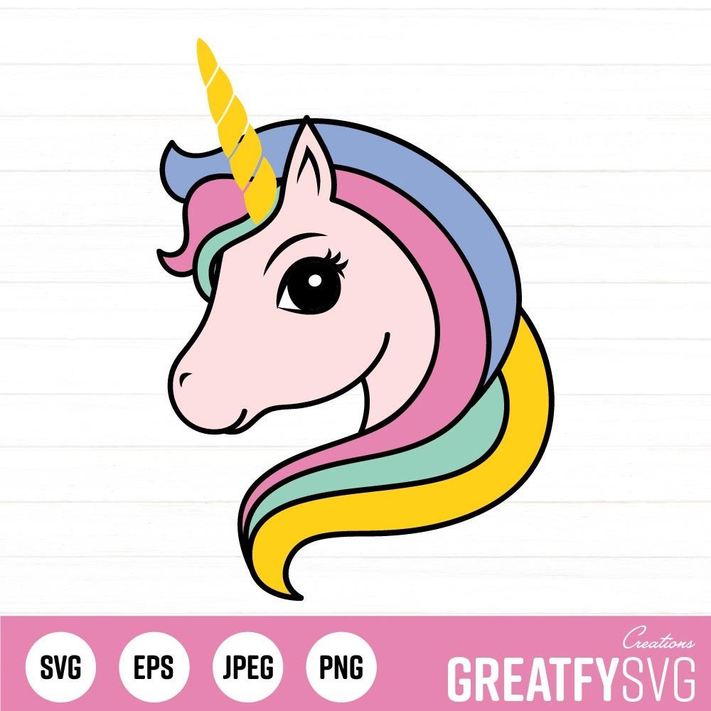 Unicorn Svg. Unicorn Face. Unicorn Cut File. SVG. Unicorn Face - Etsy