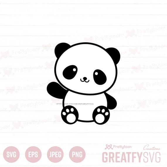 SVG Panda Cricut Files Panda Illustration Design Cricut | Etsy