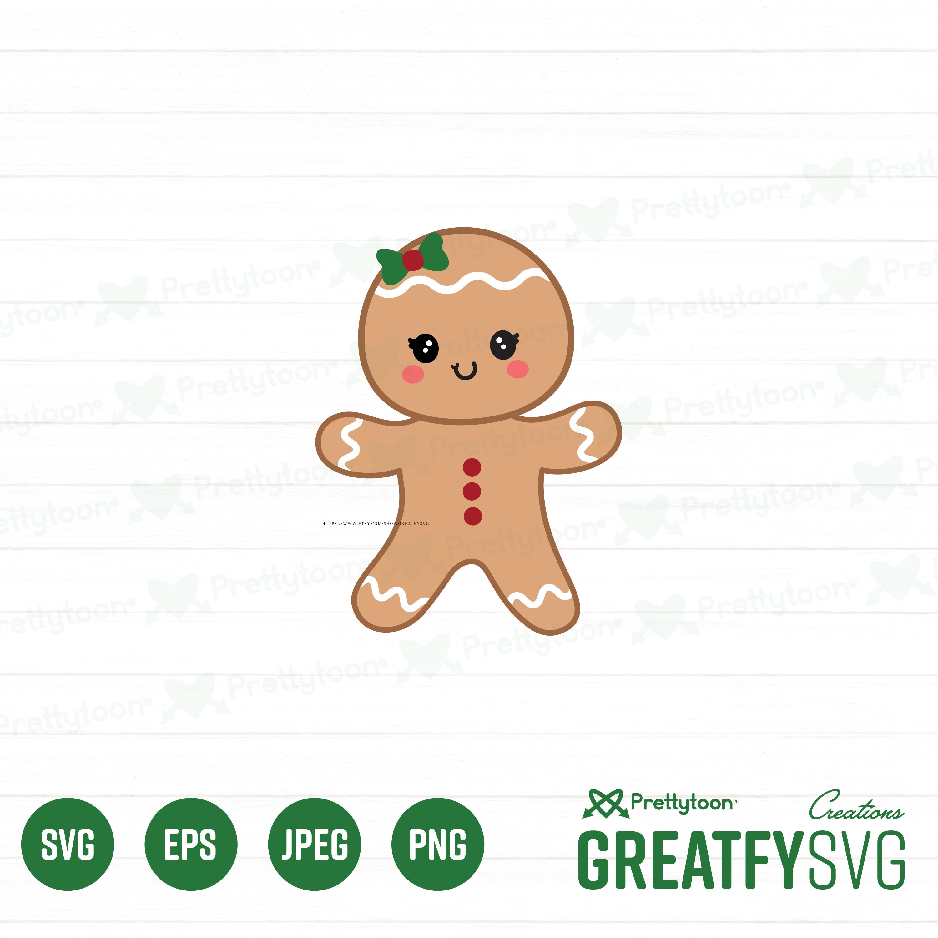 Christmas Gingerbread SVG File for Cricut Cut File Cut Files | Etsy