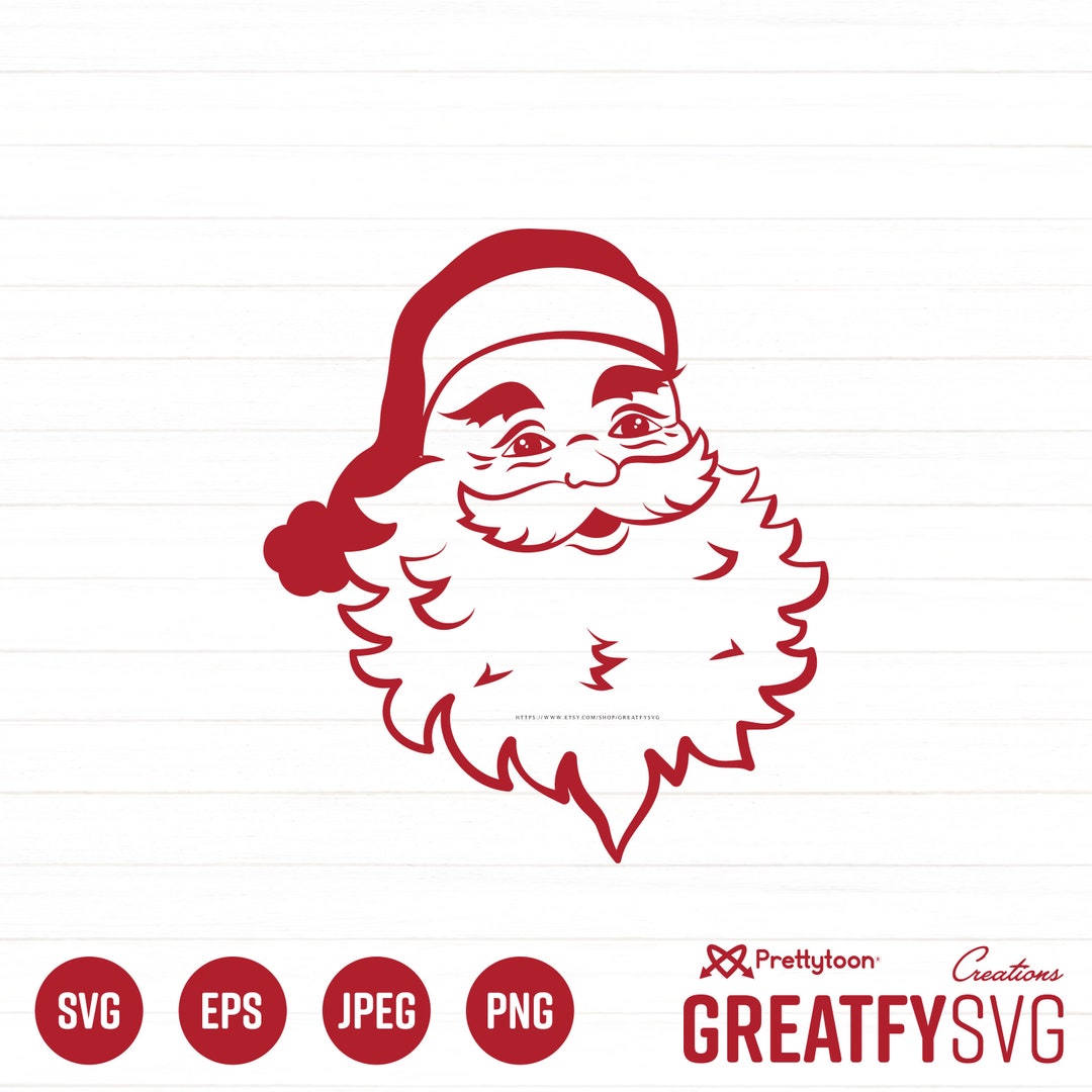 SVG Santa, Christmas Santa Claus Svg Cut File for Cricut Design Space ...