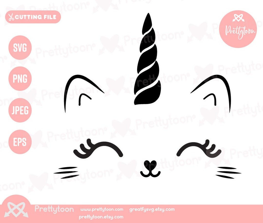 Cat SVG. Cat Face SVG. SVG. Meow Svg. Cat Clipart. Cat Cut File. Cat ...