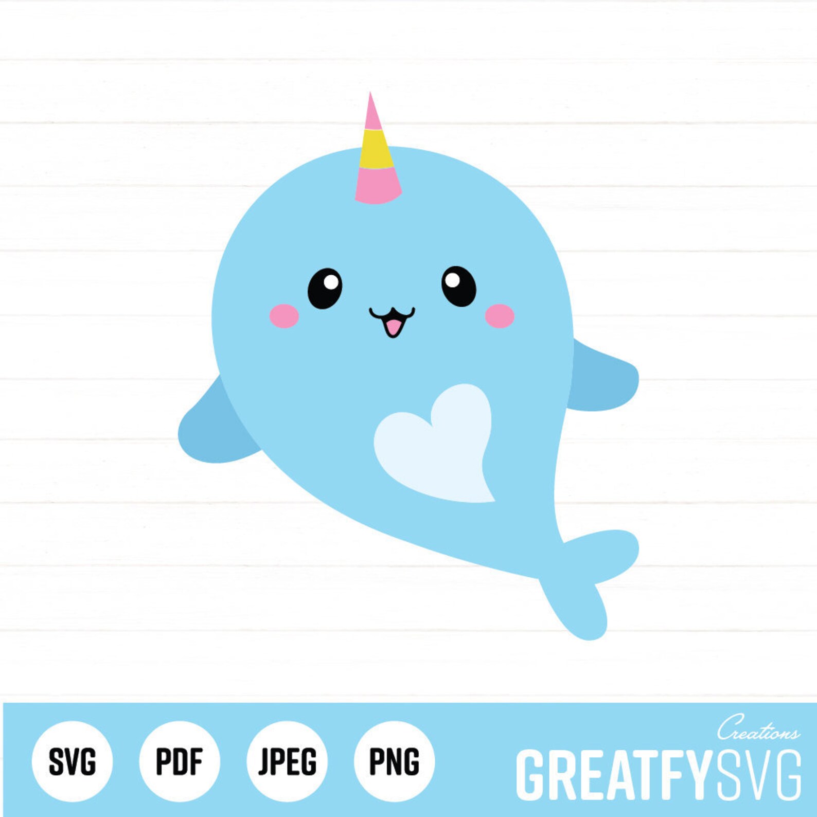 Narwhal SVG. Baby Narwahl Svg. Cricut Narwhal. Narwahl | Etsy