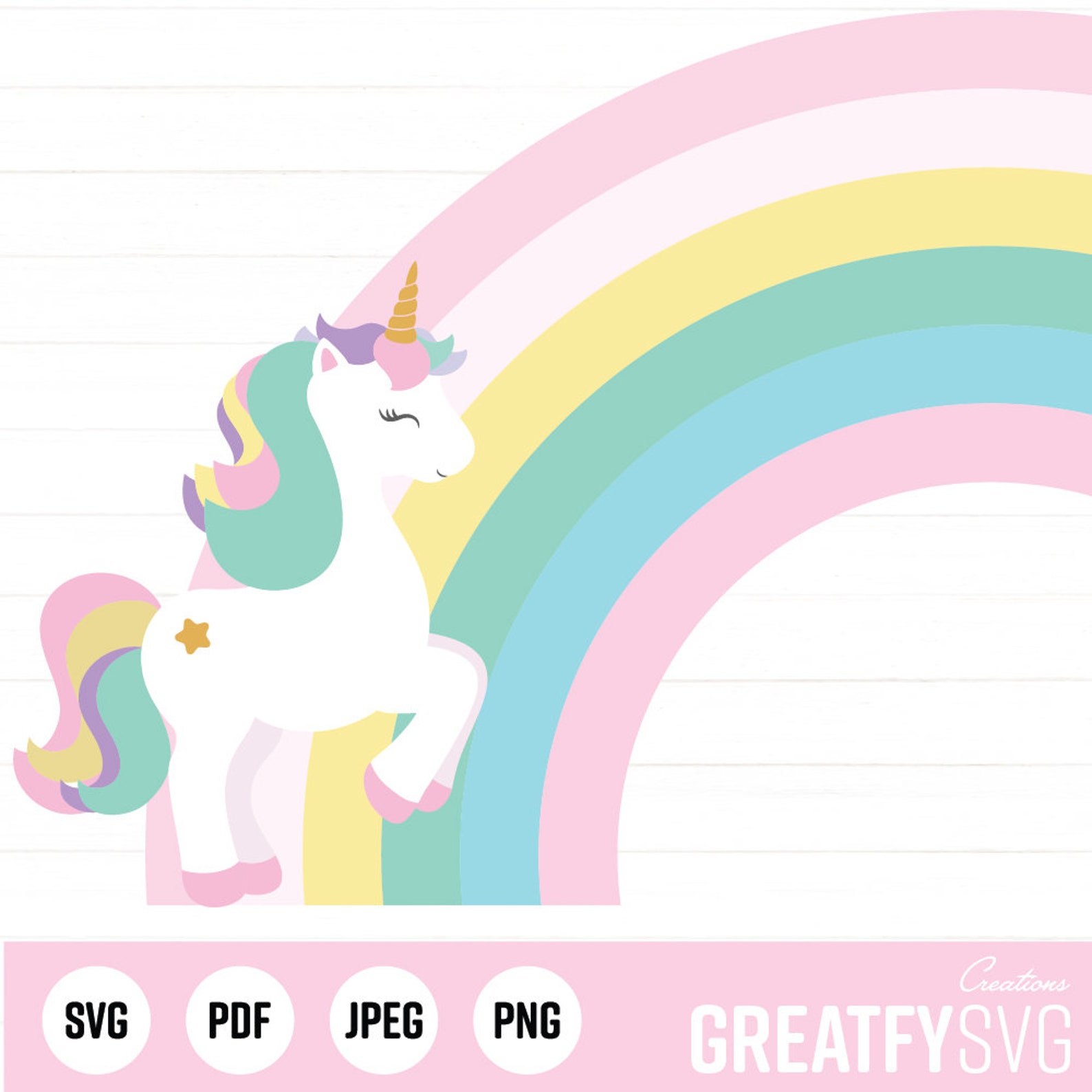 Unicorn Svg. Unicorn Rainbow Svg Unicorn Invitation Print - Etsy