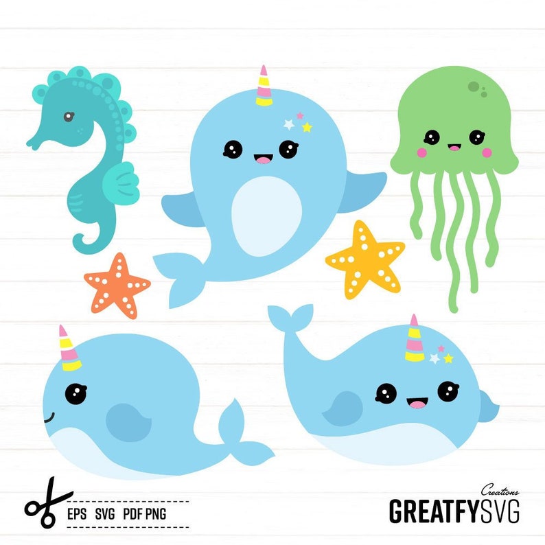 Narwhal Design. Narwhal Svg. Cute Narwhal. Jelly Svg. Jelly - Etsy
