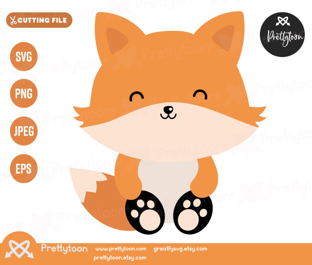 SVG Fox Happy Face, Fox, Happy Smiling Face Cut File for Cricut Design ...