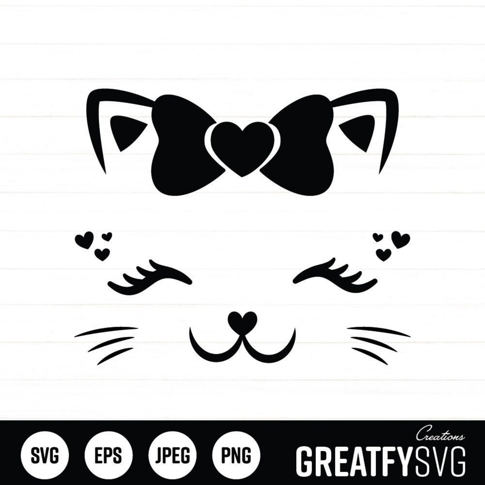 Cat SVG. Cat Face SVG. SVG. Meow Svg. Cat Clipart. Cat Cut File. Cat ...