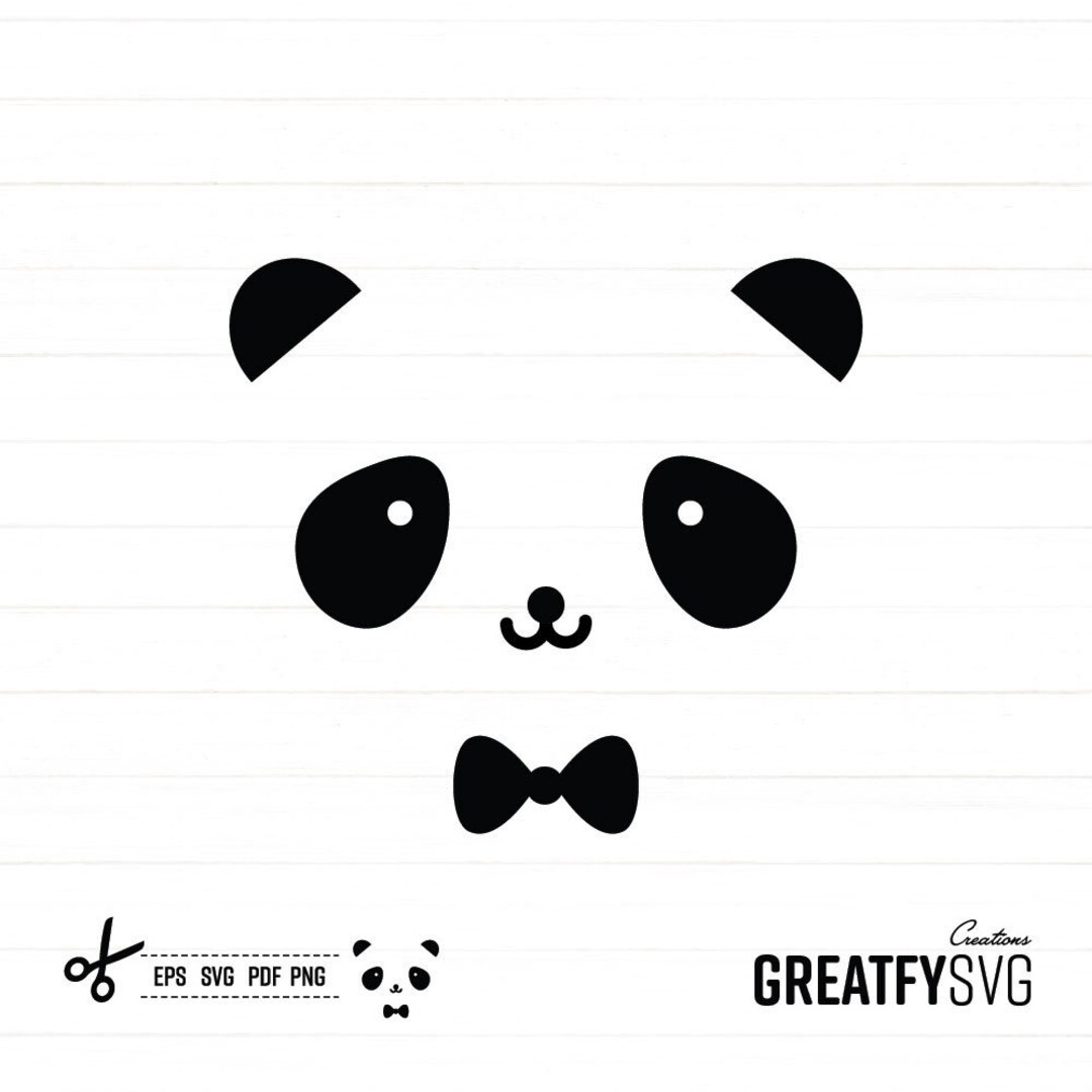 Panda Face. Panda Svg. Panda Png. Panda Clipart. Cutting Panda File ...