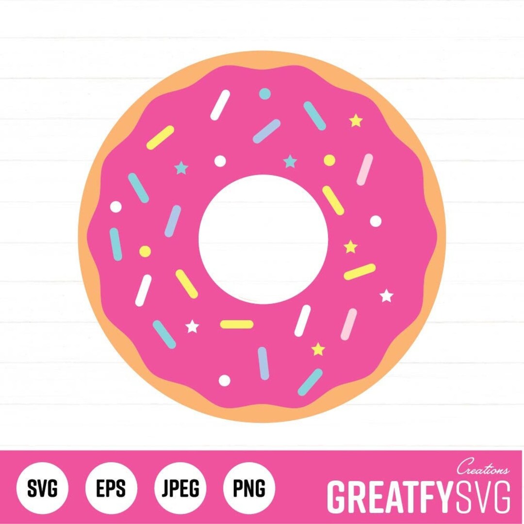 Donut SVG, Doughnut SVG, Cricut Cut Files, Sprinkles Donut SVG, Cut ...