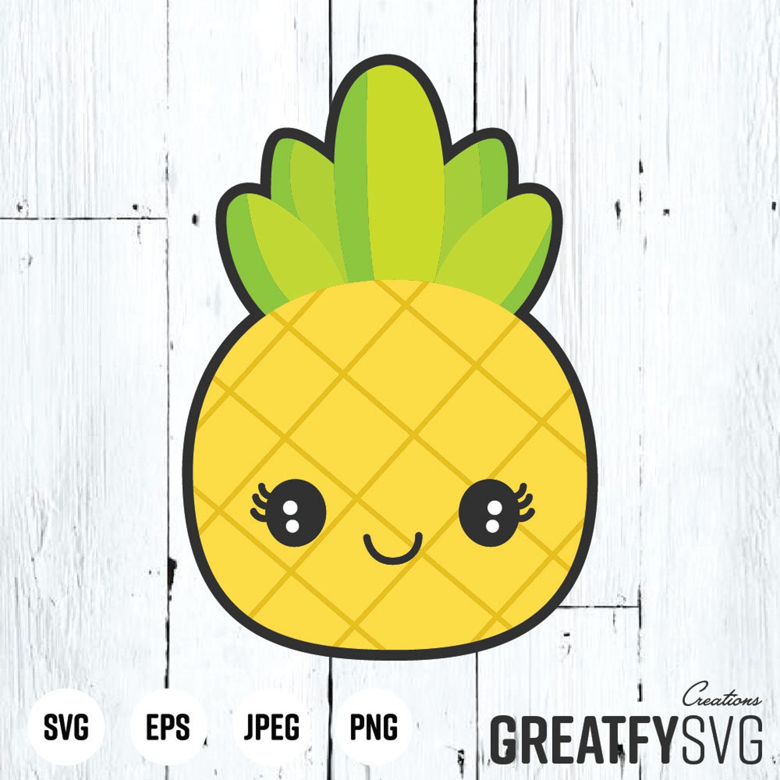 Pineapple SVG Cut Files for Cricut Pineapple Cut File Fruit | Etsy
