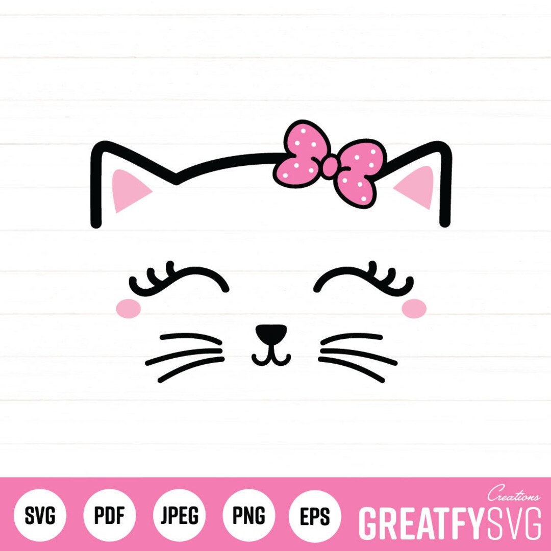 Cat Face Svg. Cat Design. Png Cat Face. Cute Design Print. Printable ...