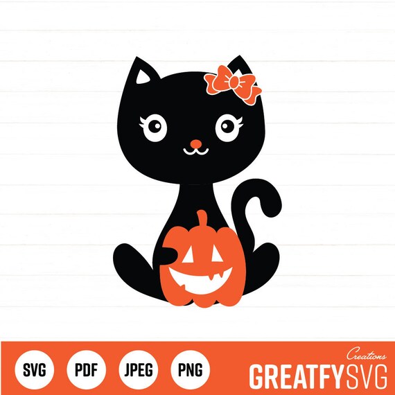 Halloween Svg Halloween Cat Svg Cat Svg Black Cat Cat | Etsy