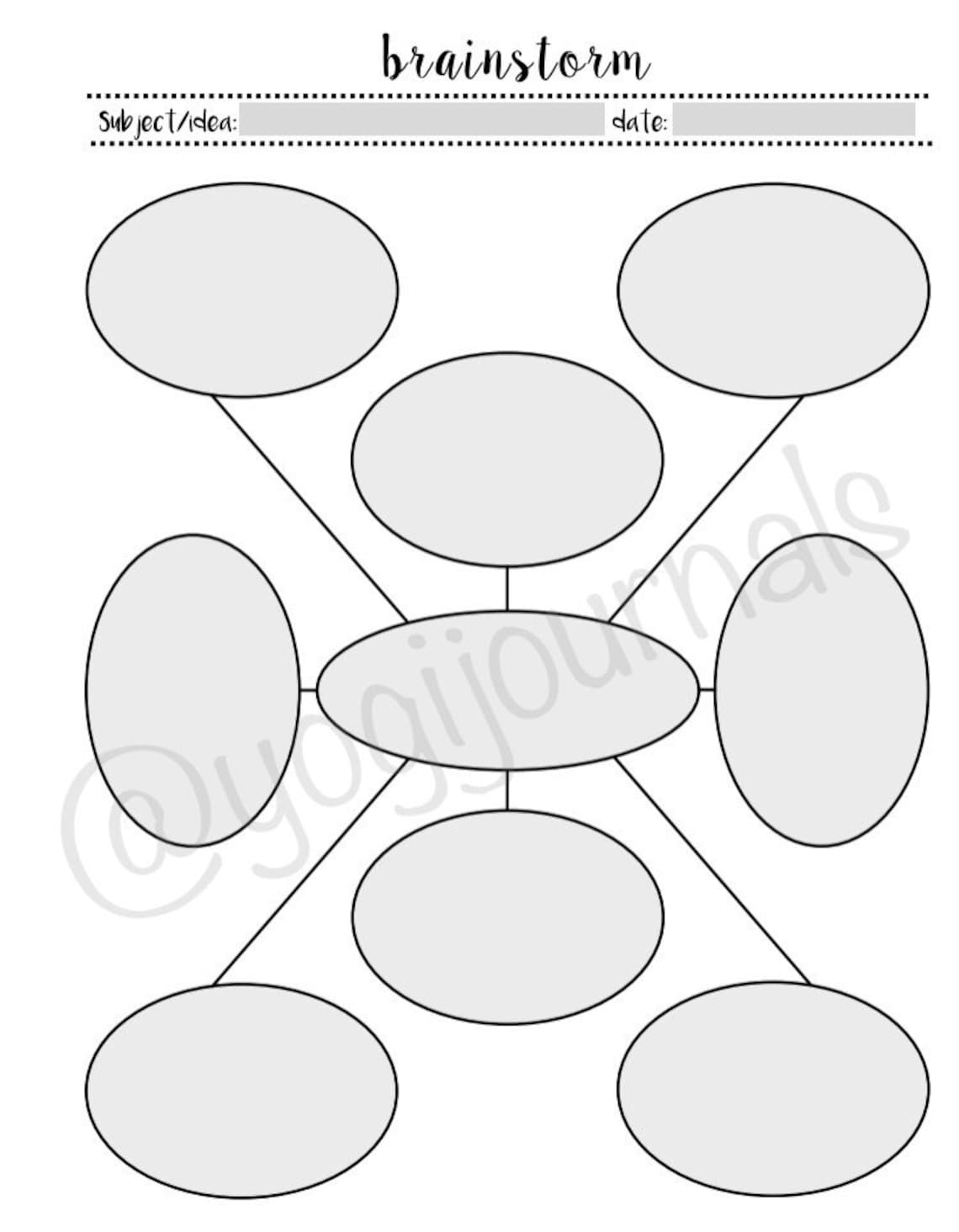 Brainstorm / Mind Map Printable - Etsy