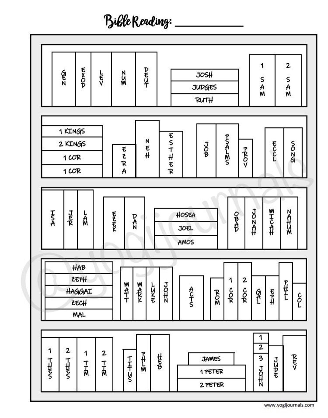 Bible Reading Log Printable - Etsy