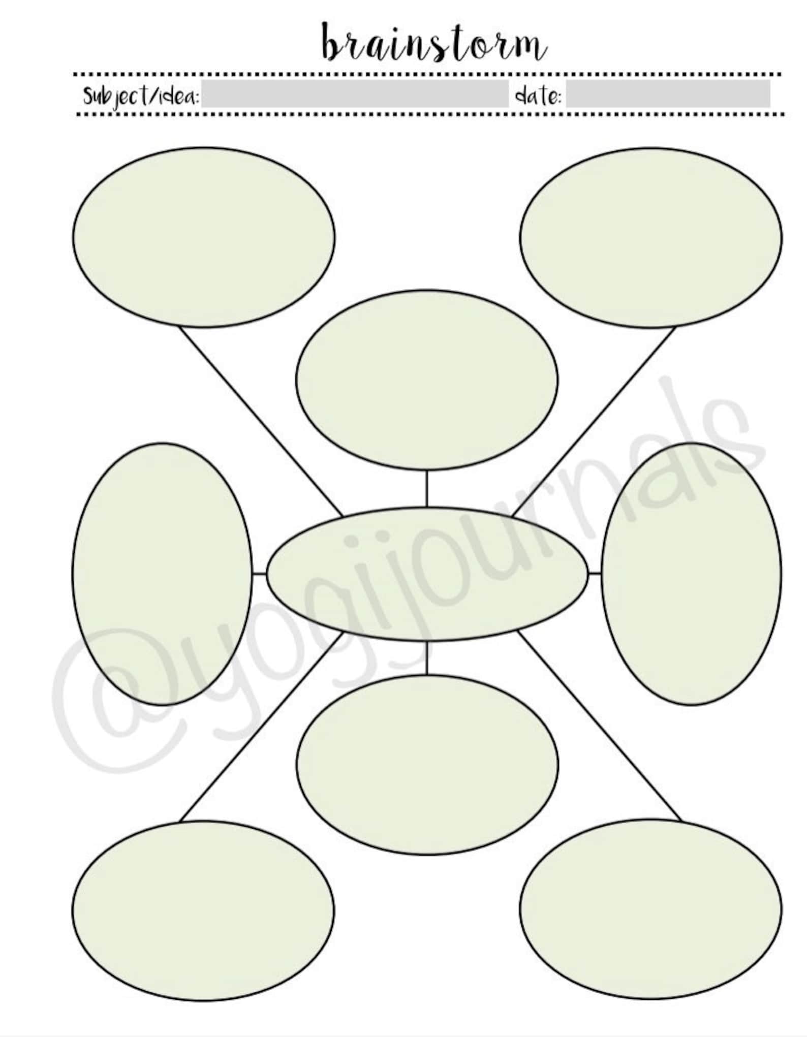 Brainstorm / Mind Map Printable - Etsy