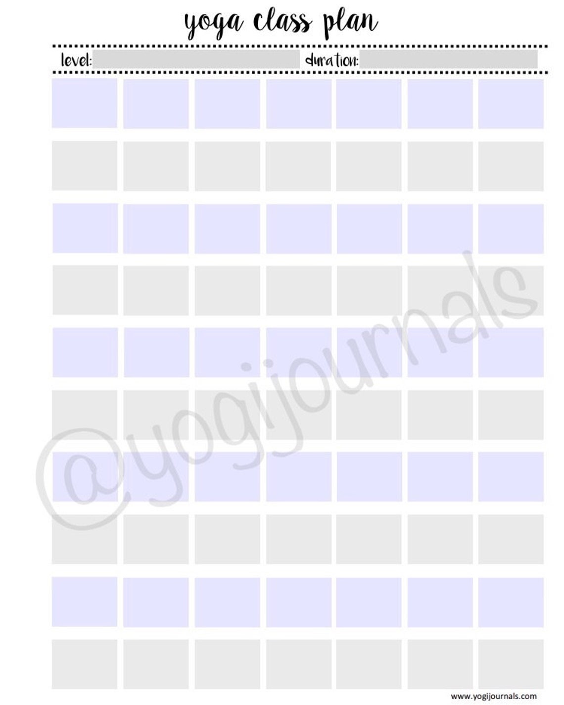 Yoga Class Plan Set - Etsy