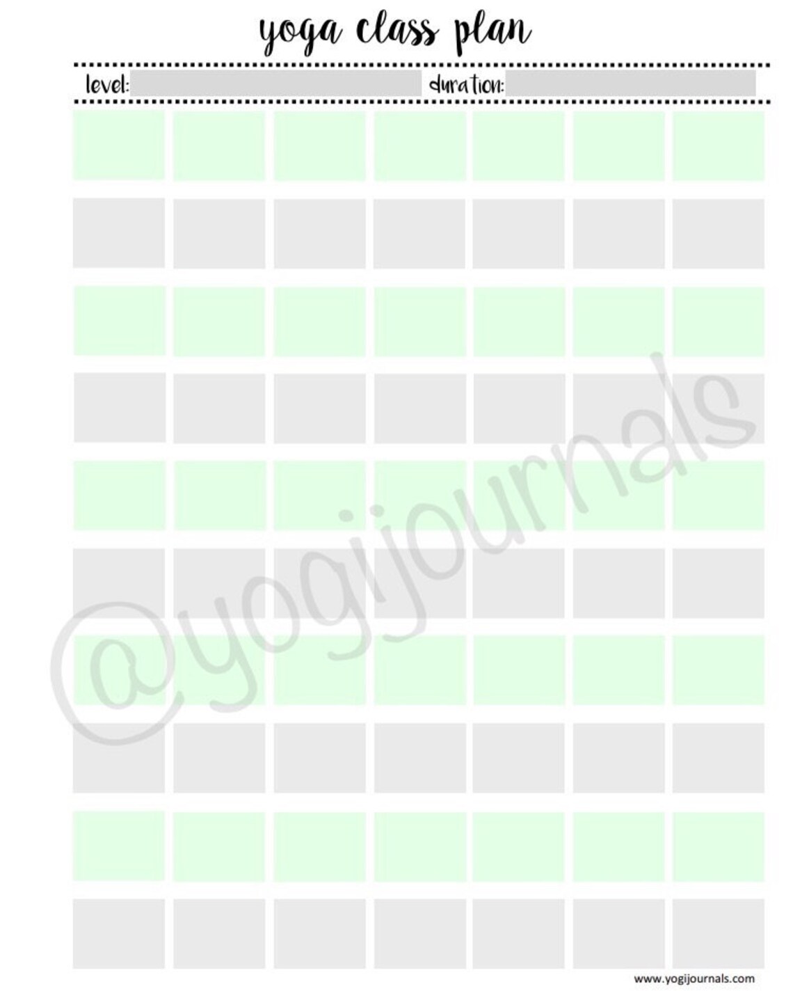 Yoga Class Plan Set - Etsy