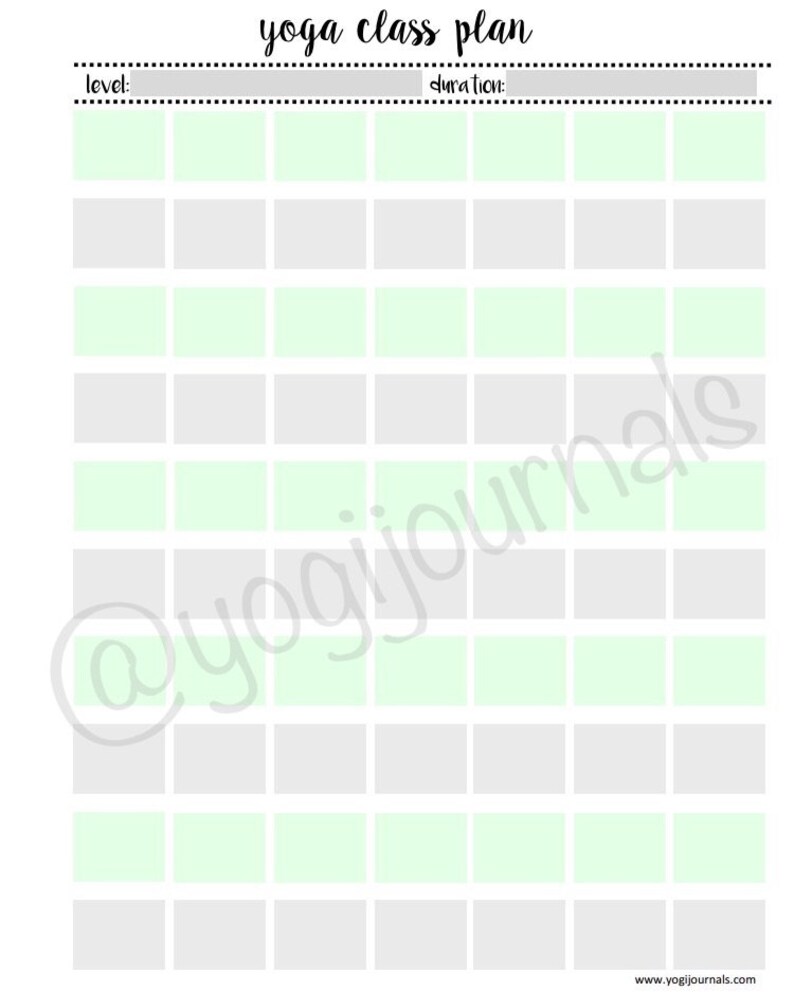 Yoga Class Plan Set - Etsy