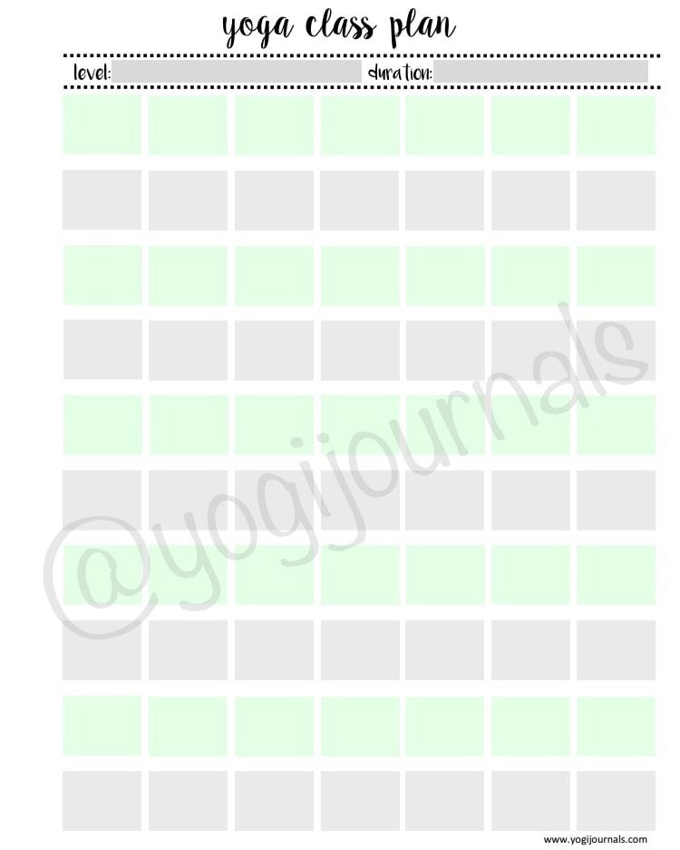 Yoga Class Plan Set - Etsy