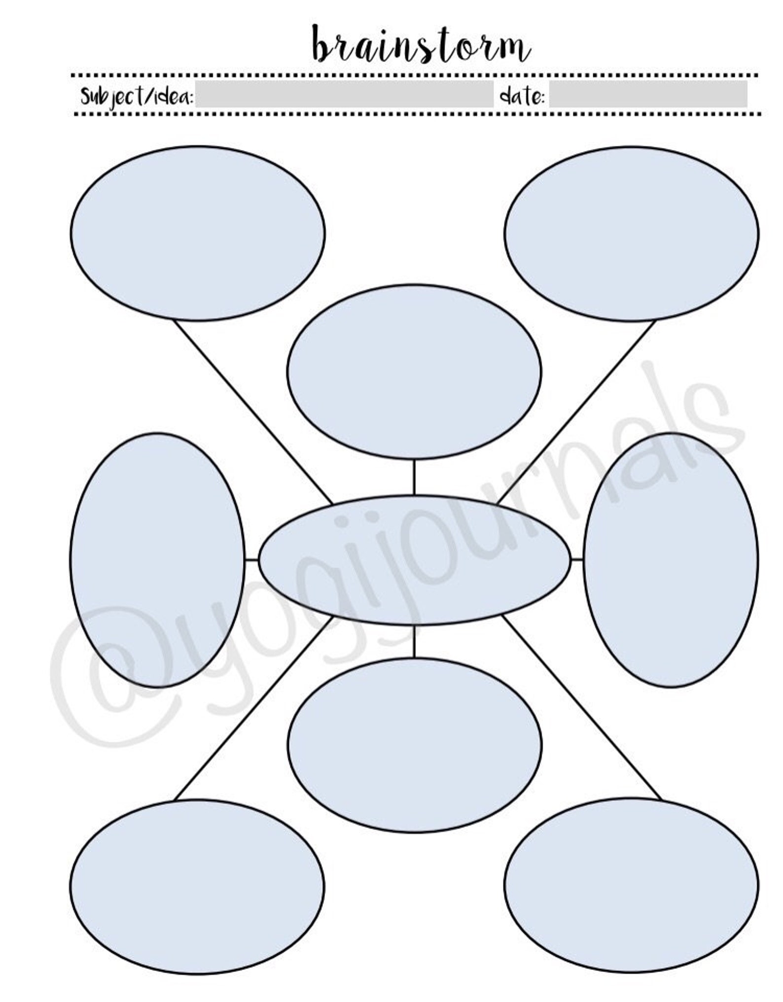 Brainstorm / Mind Map Printable - Etsy