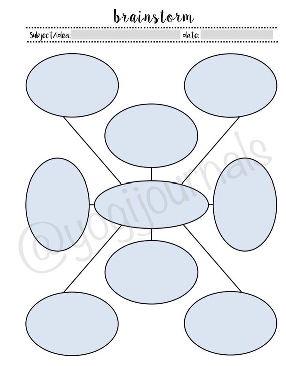 Blank Brainstorm Web