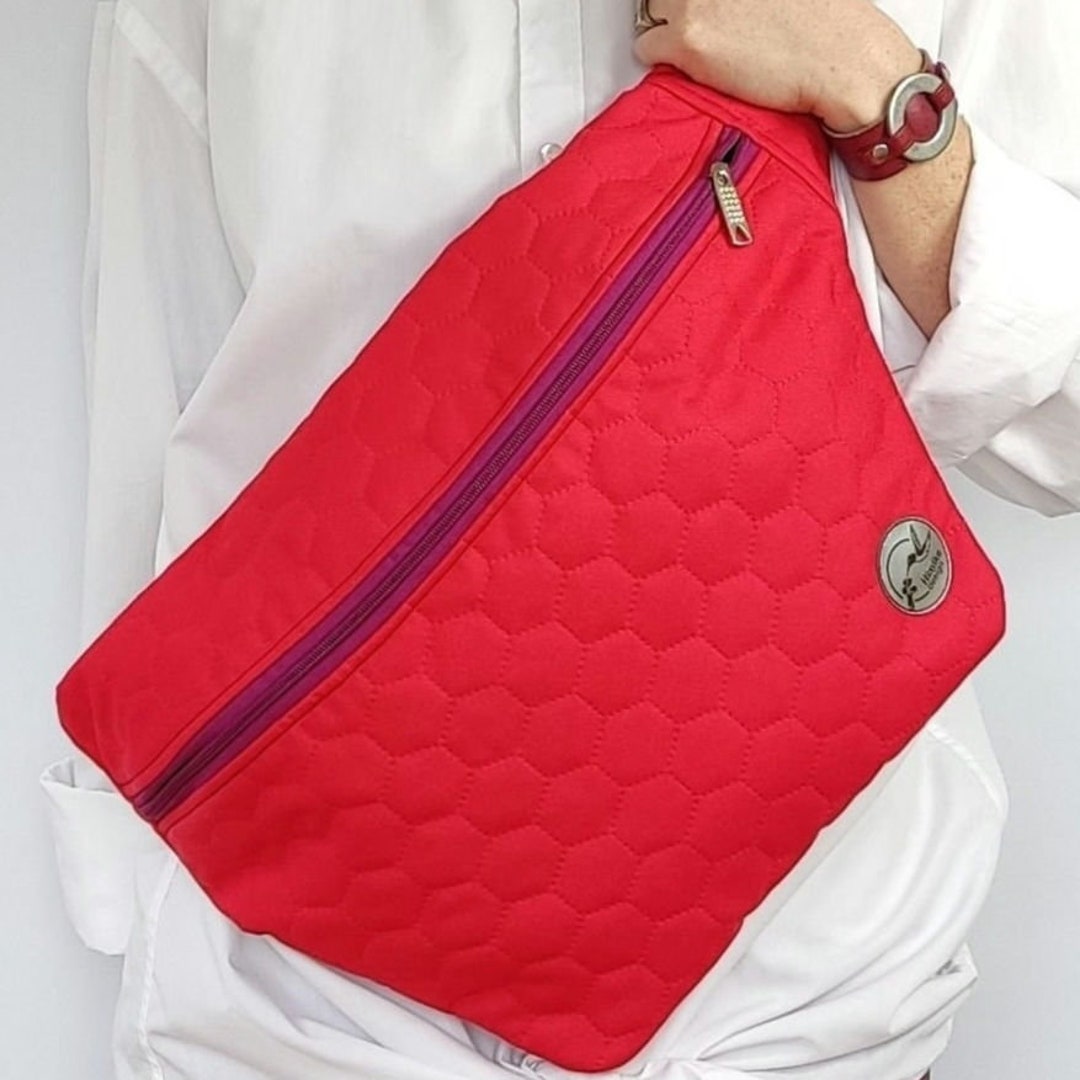 Strong, Red Fanny Pack for Travel. Big Bag for Walking. Big Fanny Pack ...