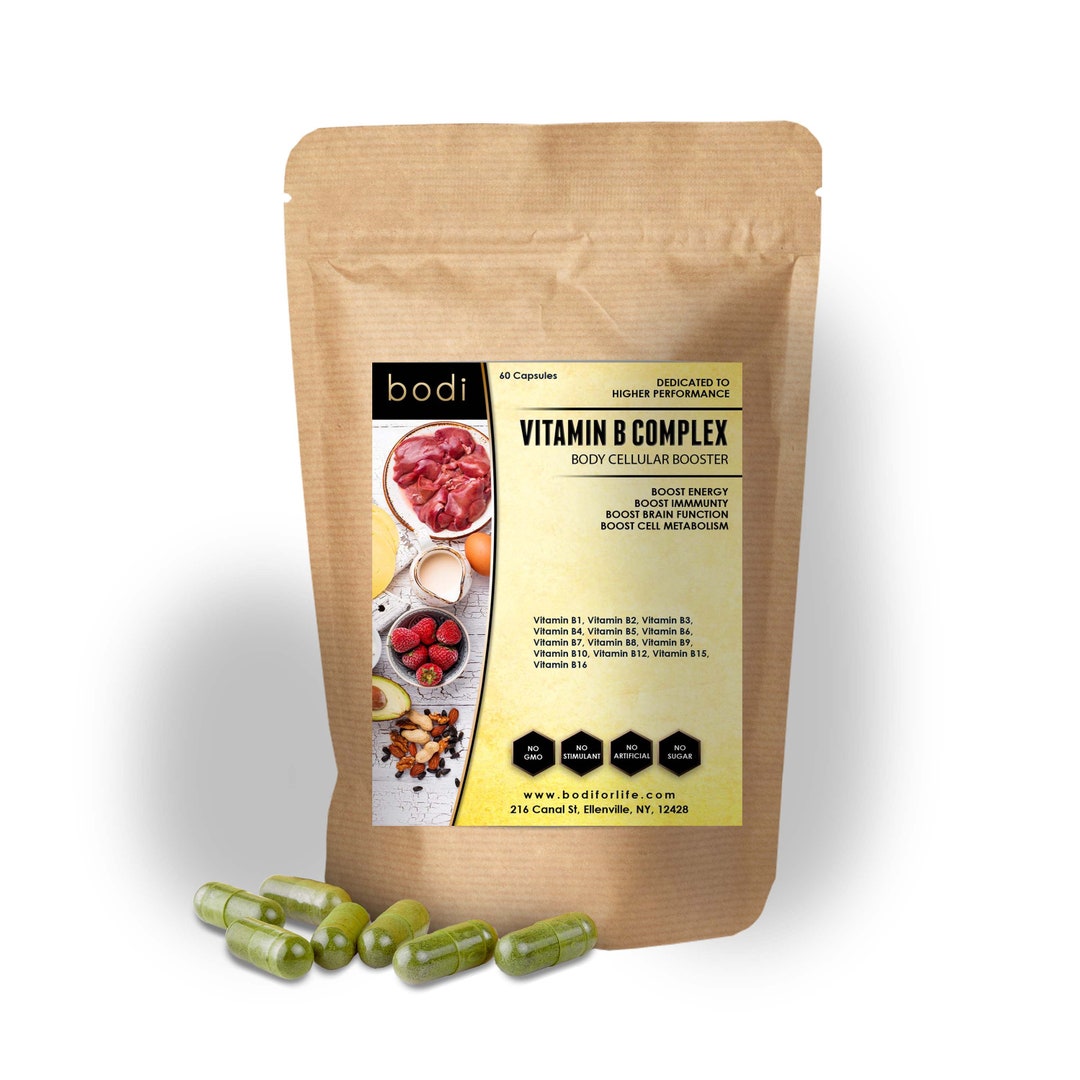 Vitamin B Complex Capsule | 60 Capsules | 100% Pure Natural Hand ...