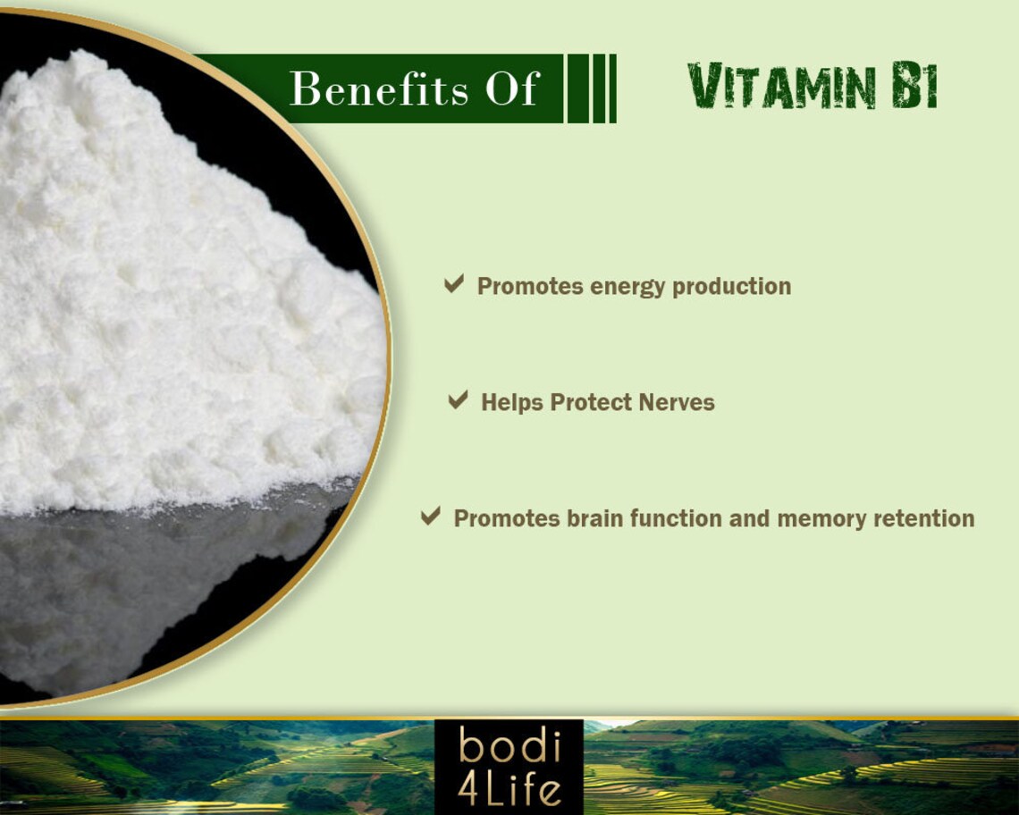 Vitamin B1 Thiamine Powder 2oz to 16oz 100% Purity Lab - Etsy