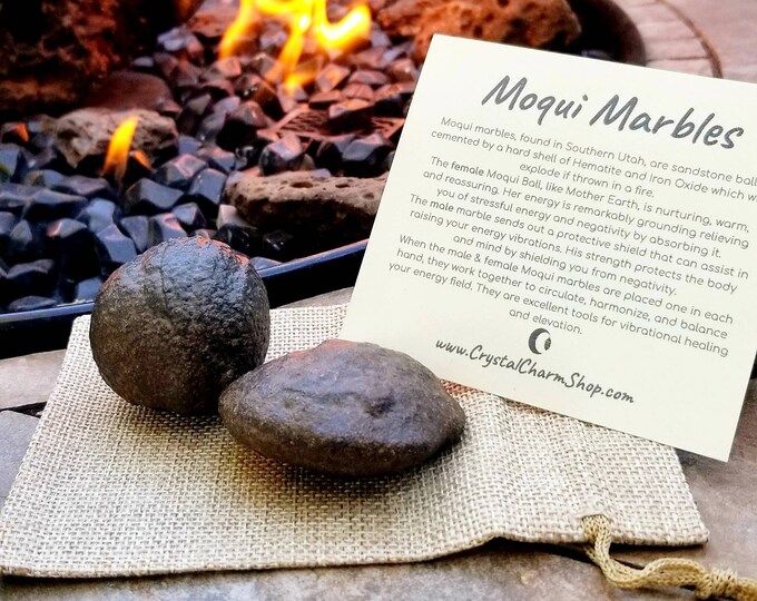 Moqui Marbles, Set-of-2, Shaman Stones, Moki Balls, Sandstone, Iron ...