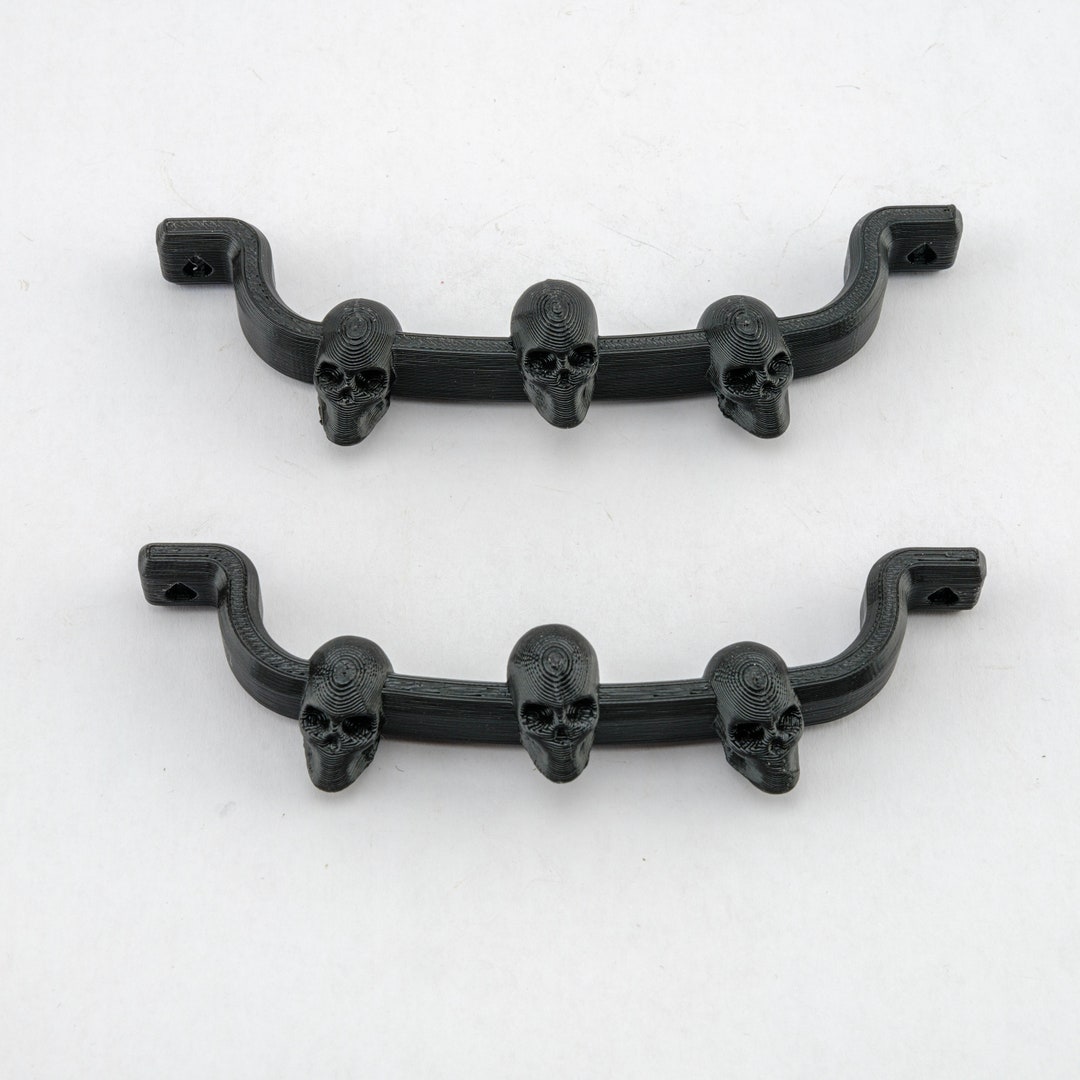 Set of Two Skull Drawer Handles - Etsy