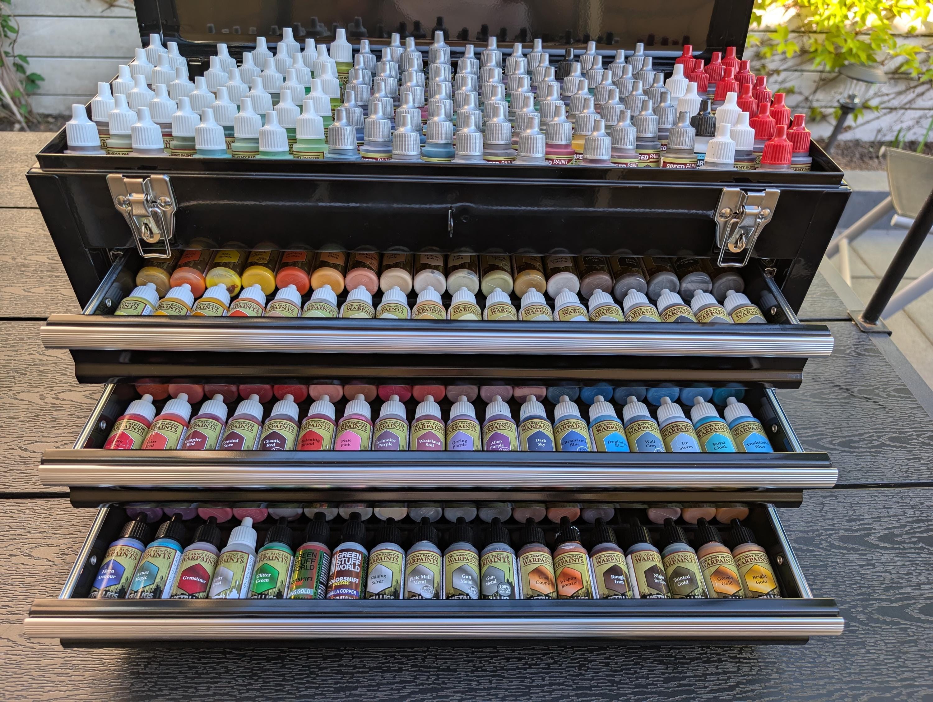 Ultimate Portable Miniature Paint Storage Toolbox | Holds Well Over 200 ...