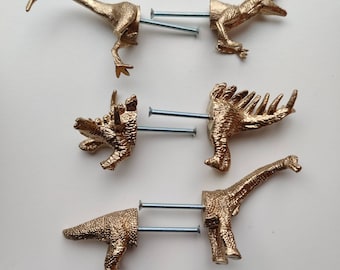 Engraved Dinosaurs Flat Wood Knob Boho Nursery Dinosaur - Etsy