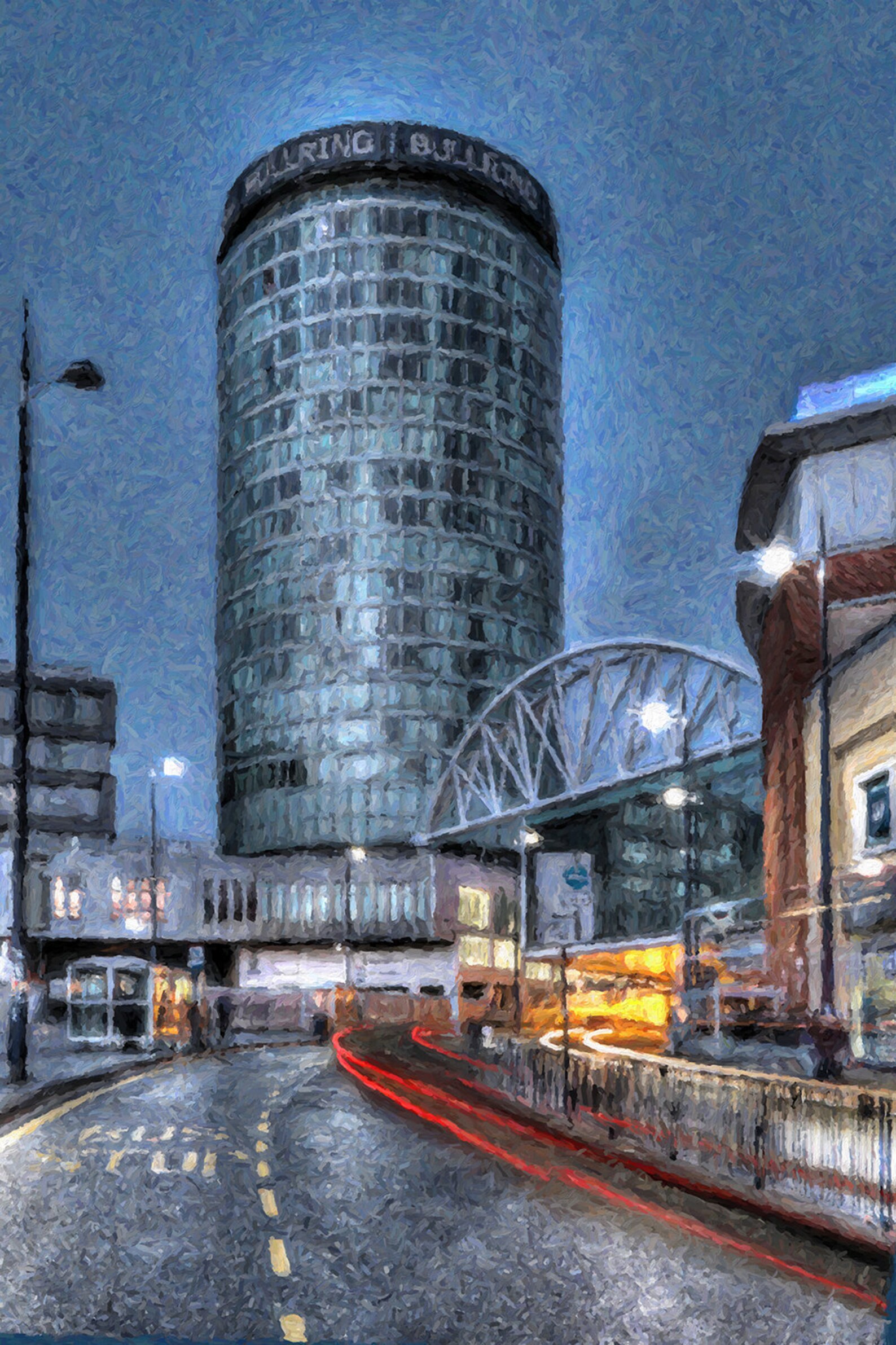 Birmingham Bull Ring, Signed Print. Available Framed or Unframed in a ...