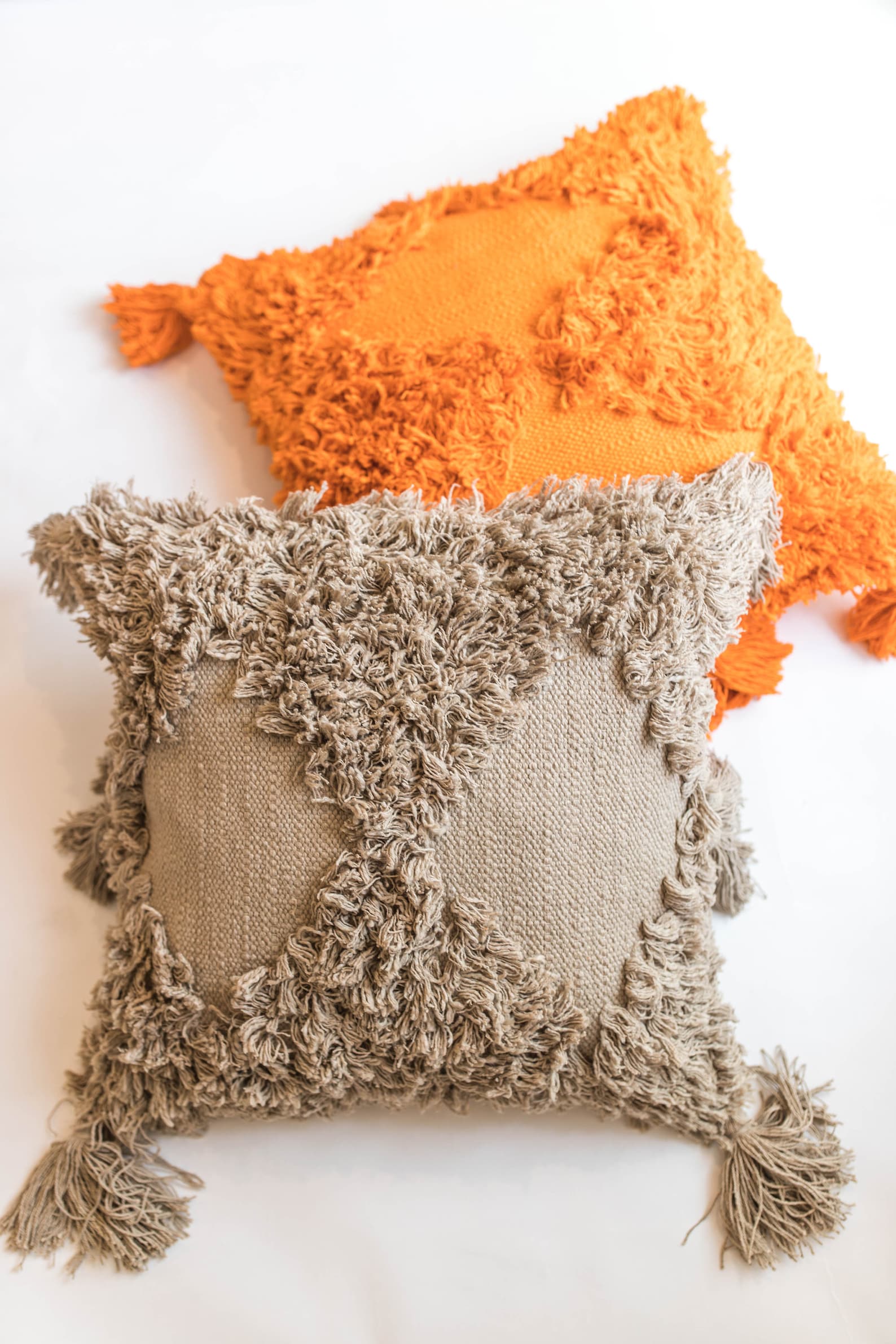 Toffee Brown Tassel Pillow Cover Handwoven Pillow Cushion - Etsy