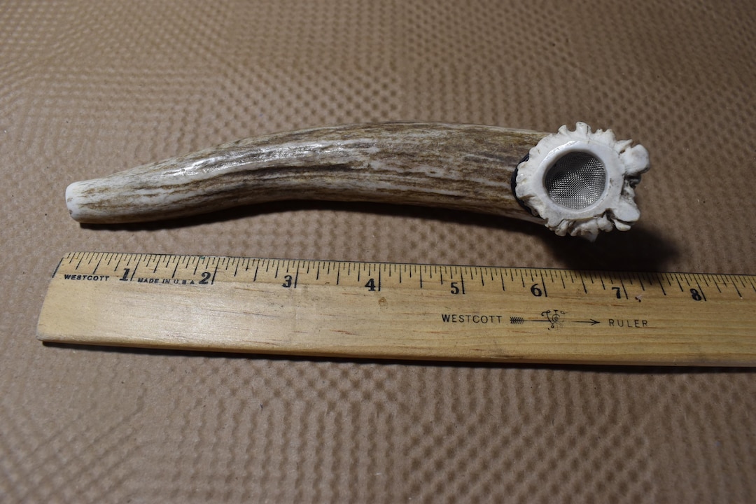 Handmade Elk Antler Pipe With Antler Inlat - Etsy