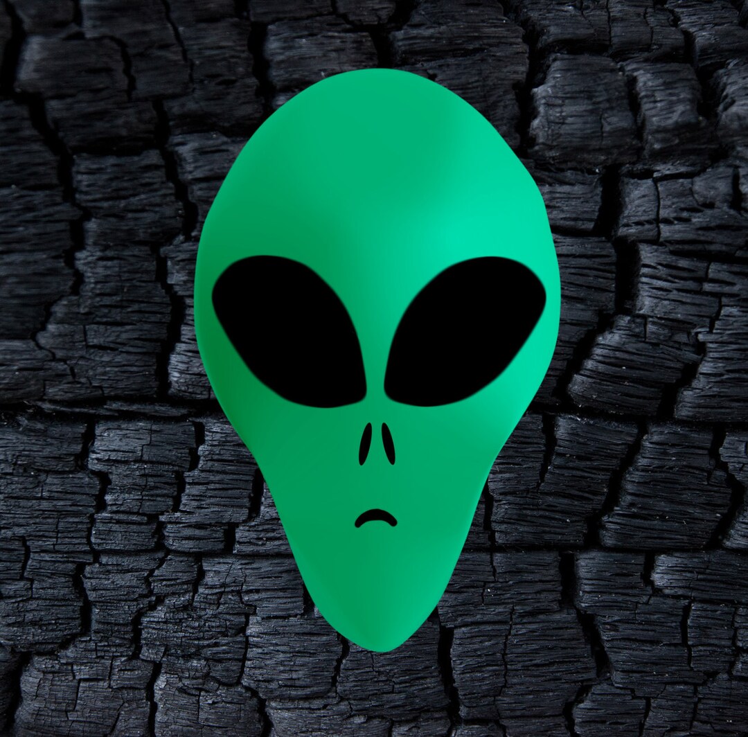 Green Alien Sticker Wall Decal Area 51 Wall Sticker Gothic Art - Etsy