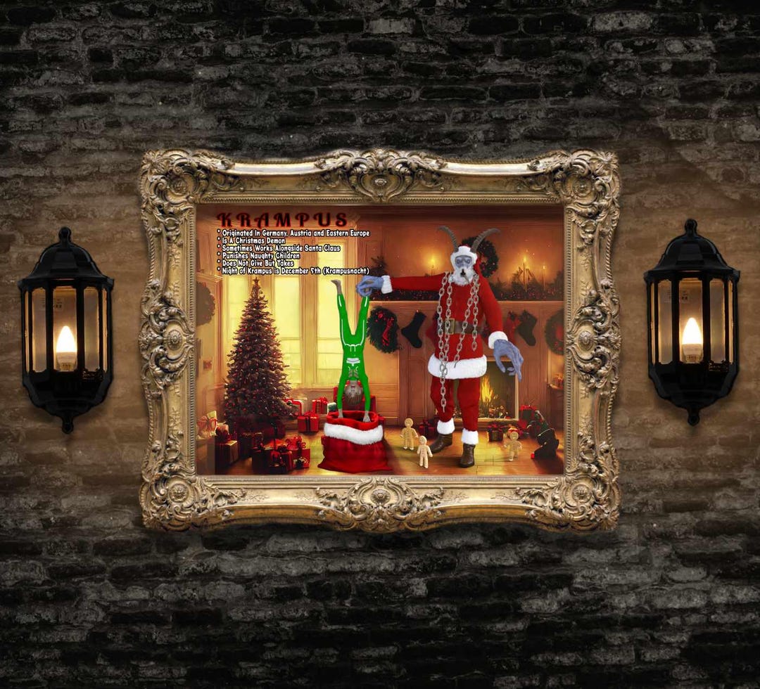Christmas Krampus Poster, Informational Holiday Print, Christmas Demon ...