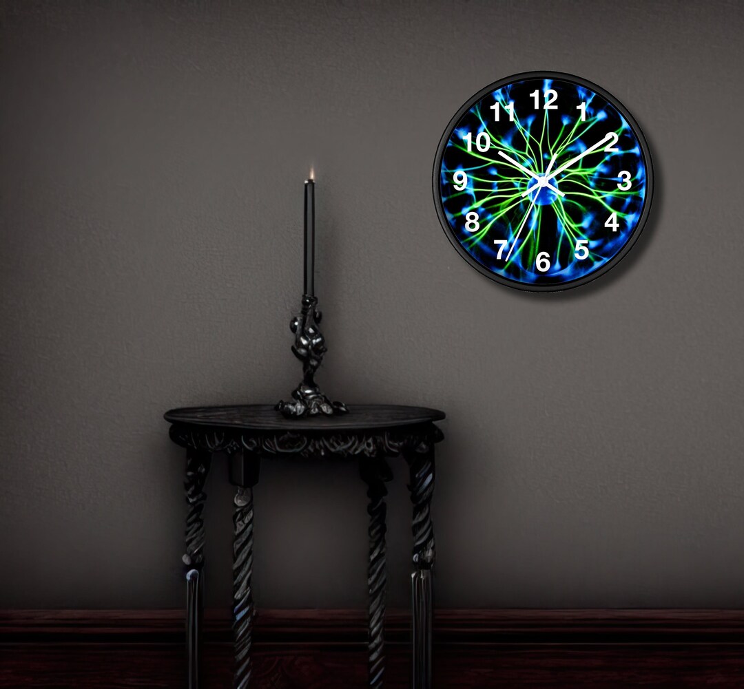 Goth Wall Clock Unique Wall Clock Gift for Men Goth Wall Art - Etsy