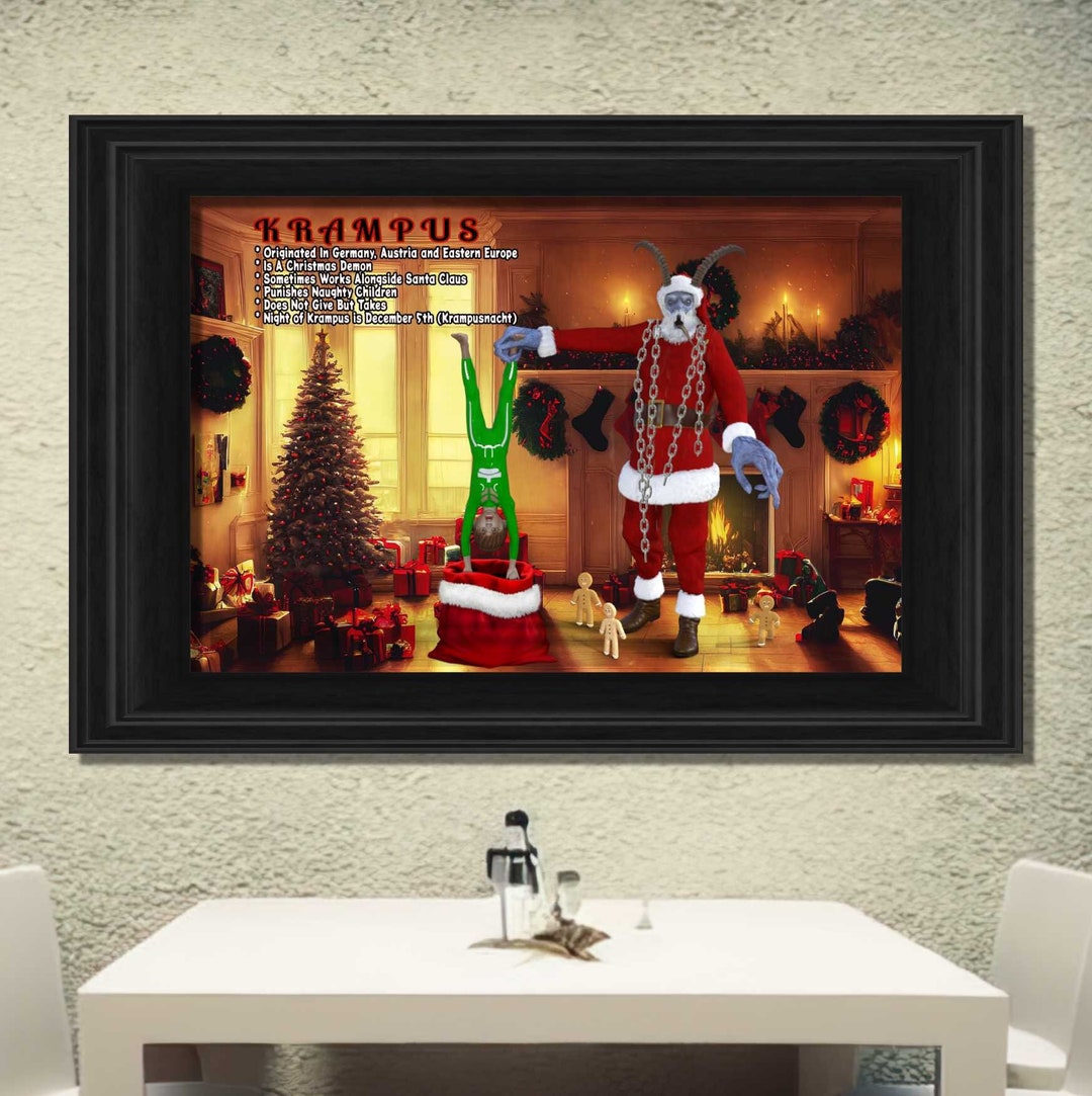 Christmas Krampus Informational Poster Holiday Christmas - Etsy