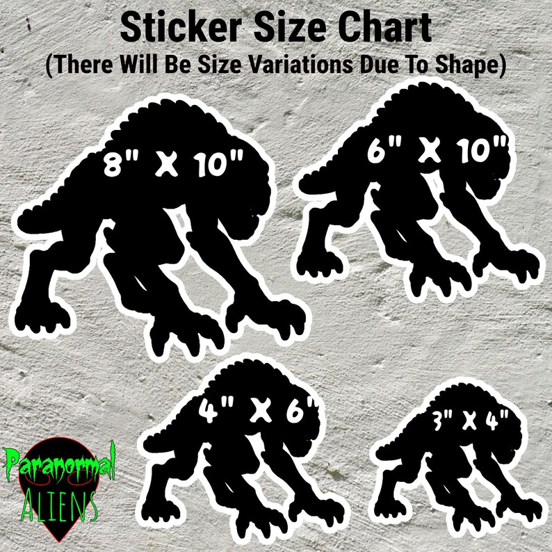 Chupacabra Sticker | Scary Cryptid Monster | Waterproof Vinyl Decal ...