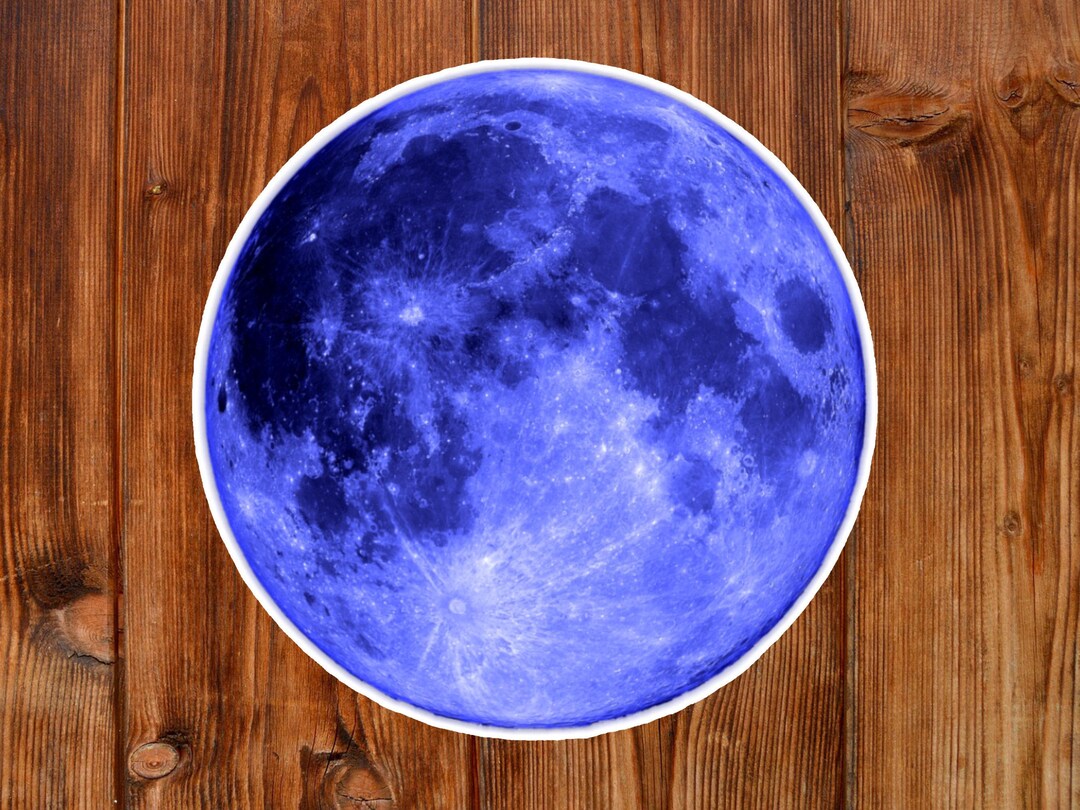 Blue Moon Sticker Gift | Gothic Waterproof Decal - Etsy