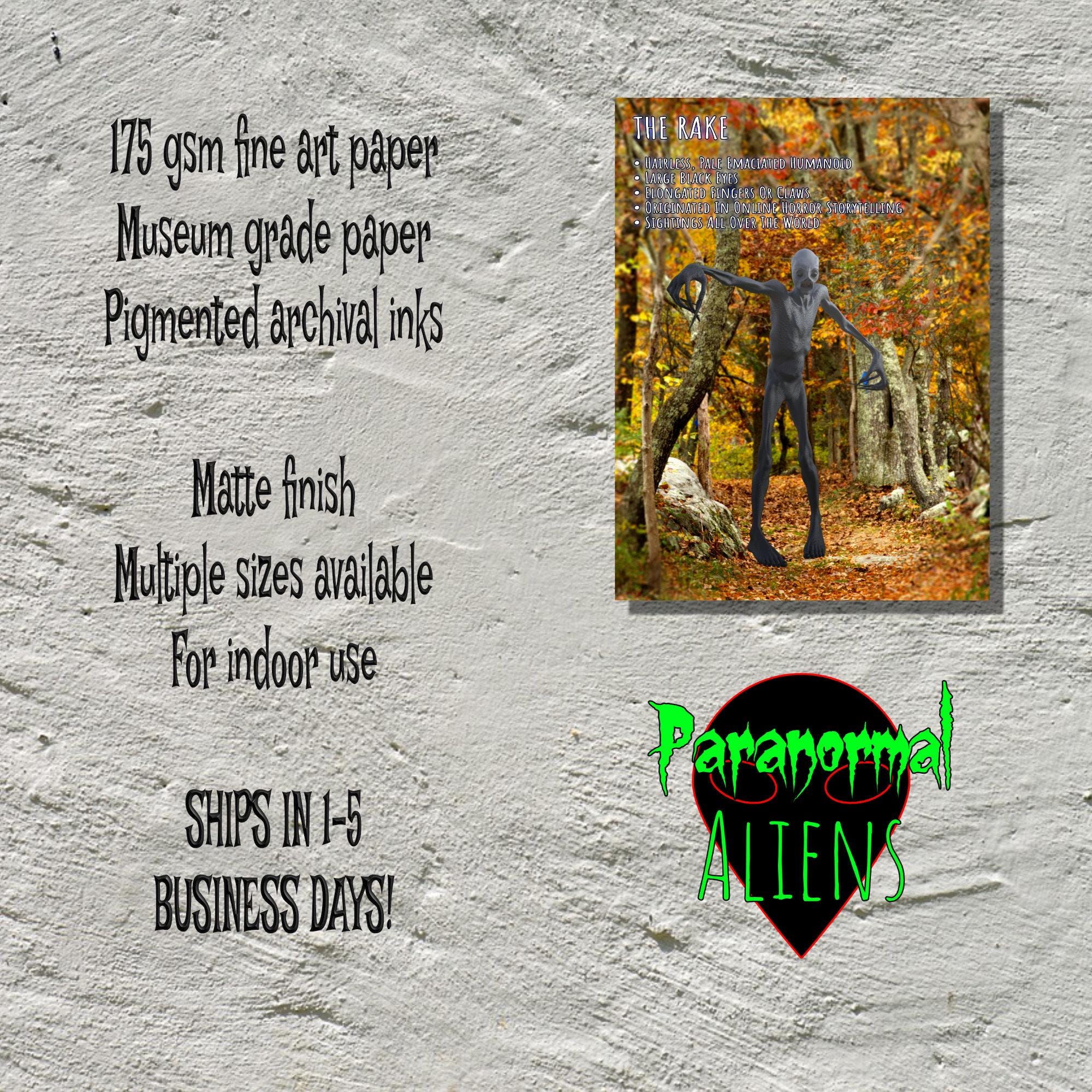 Creepy Scary Monster the Rake Poster, Dark Art Print, Horror Poster ...